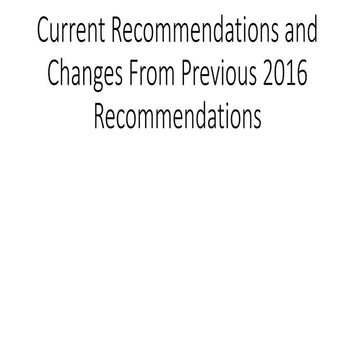 Current Recommendations and Changes From Previous 2016 Recommendations.pptx