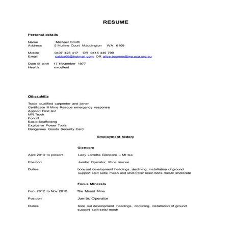 Current resume | DOCX