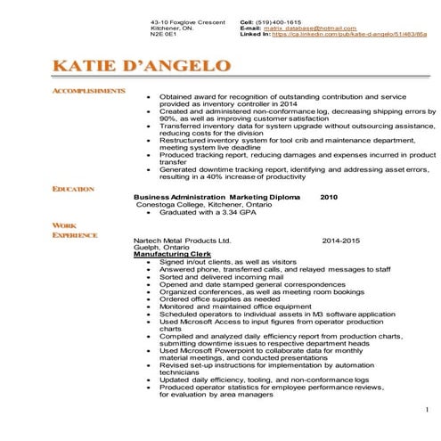 Current Resume | PDF