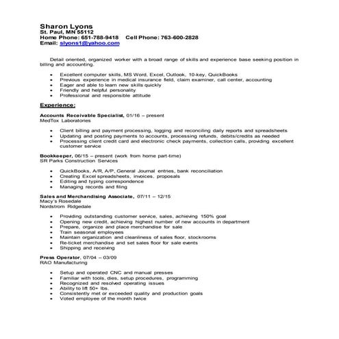 Current resume | DOCX