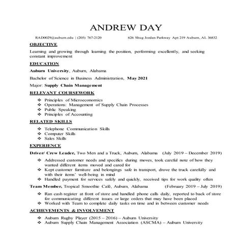 Christian Hughes- Resume | PDF