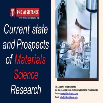 Current state and Prospects of Materials Science Research ...
