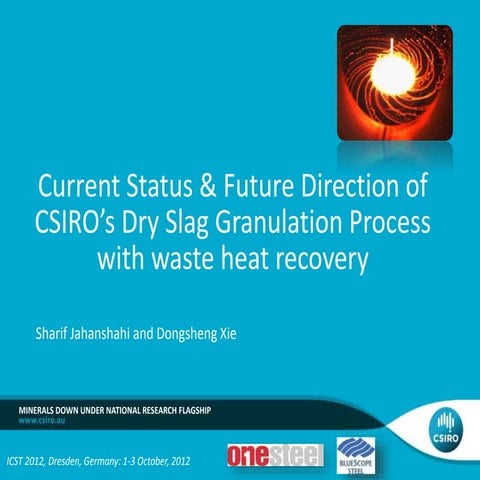 Dry Slag Granulation with Waste Heat Recovery | PPSX