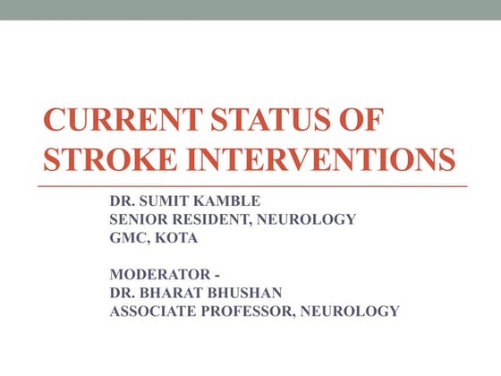 Acute thrombolysis in Stroke PPT Dr Jankar copy. | PPTX | Brain and Nervous System Disorders ...