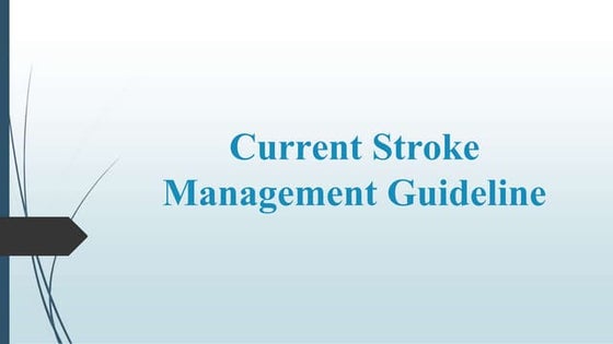 Stroke prevention after stroke | PPT