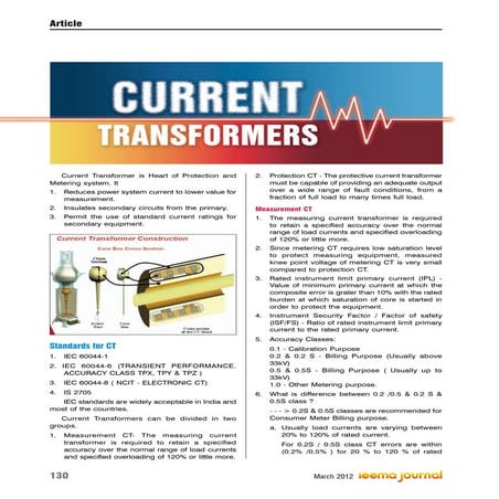 Current transformer ieema | PDF