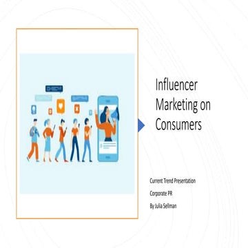 Influencer Marketing on Consumers | PPTX