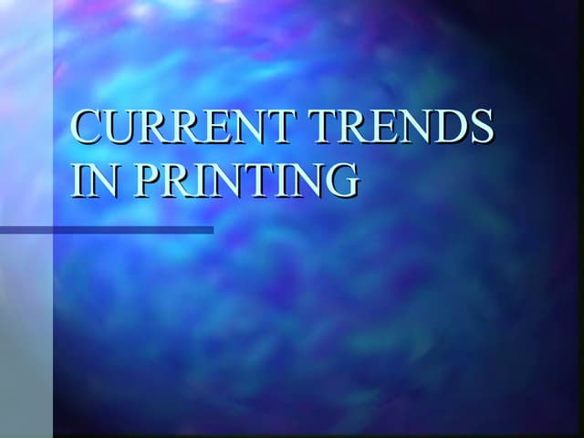 Different types of printing techniques | PPTX
