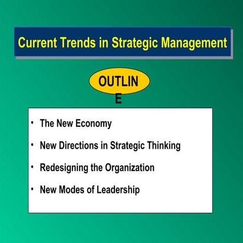 Strategic Management Characteristics Of Strategic Management