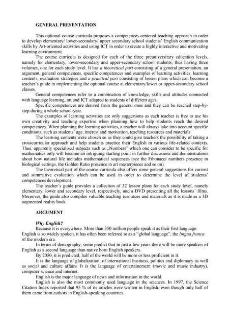 Role and importance of language in the curriculum | PDF