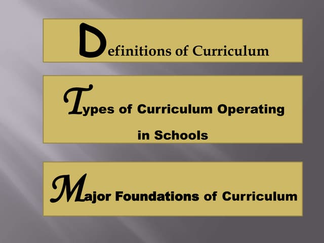 Decker Walker's curriculum model (1971) | PPTX