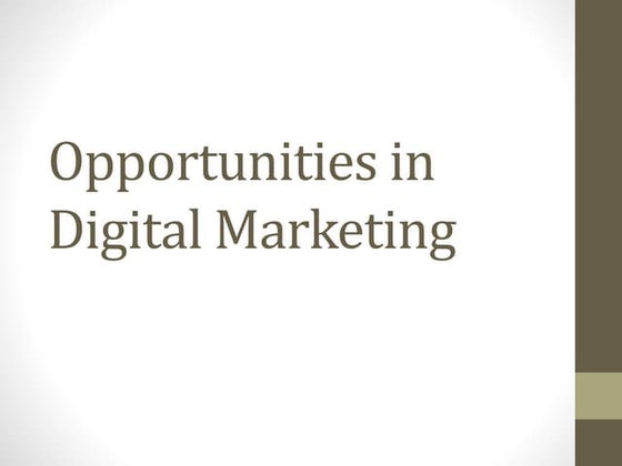 Digital marketing trends | PPT