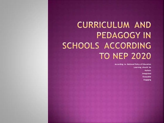 NCF-SE-2023 ( National Curriculum Framework School Education | PPTX ...