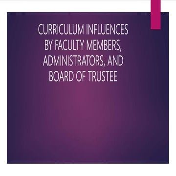 Curriculum influences | PPTX