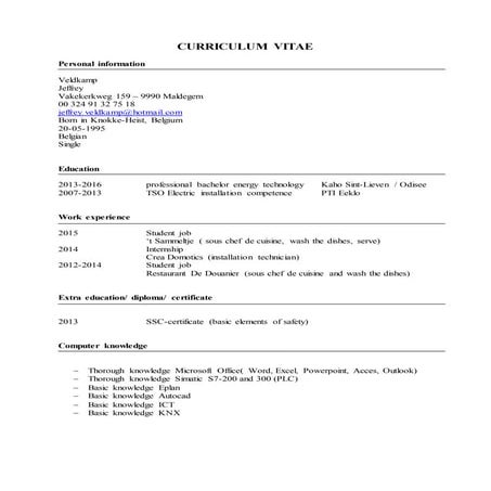 Curriculum vitea | DOCX