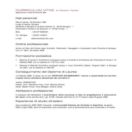 Curriculum Alberto Verde | PDF