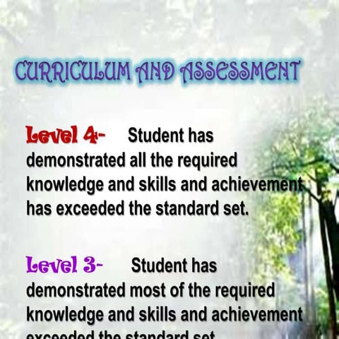 Curriculum and assessment | PPTX