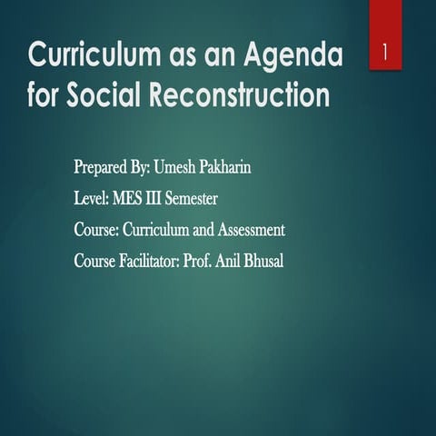 Social Reconstructionism in Education .pptx