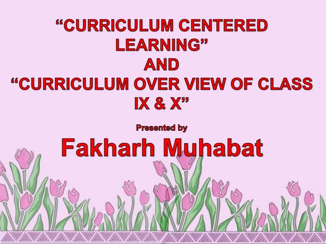 Teacher centered education | PPTX