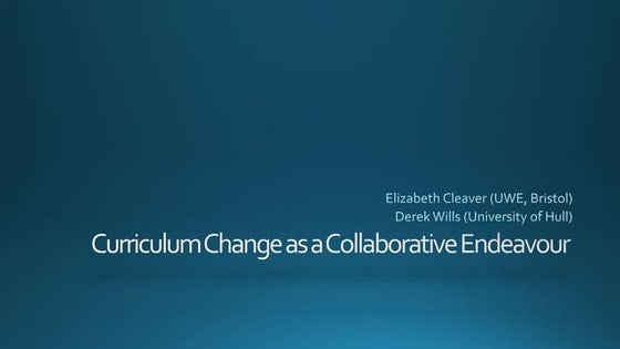 Prof. Elizabeth Cleaver presentations
