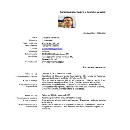 Curriculum con foto 4 | PDF