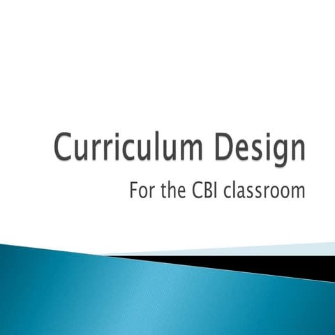WORKSHOP:CURRICULUM DESIGN | PPTX