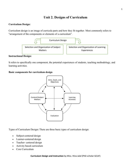 Types of curriculum design (1) | PPT
