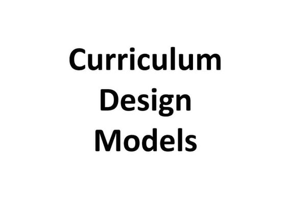 Chapter 3 Curriculum Design | PPT