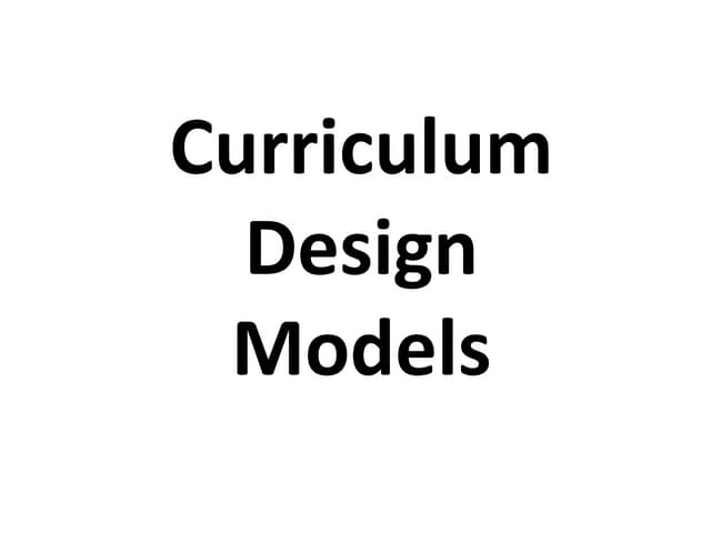 Chapter 3 Curriculum Design | PPTX