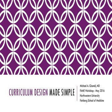 Curriculum Design Made Simple | PDF