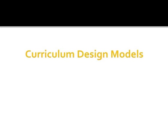 Chapter 3 Curriculum Design | PPT