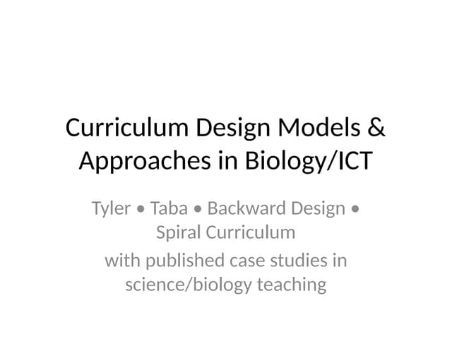 The spiral curriculum | PPTX