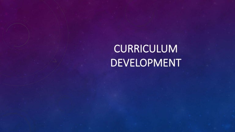 Curriculum Development