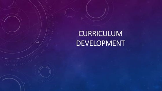 Linear model of Curriculum | PPT