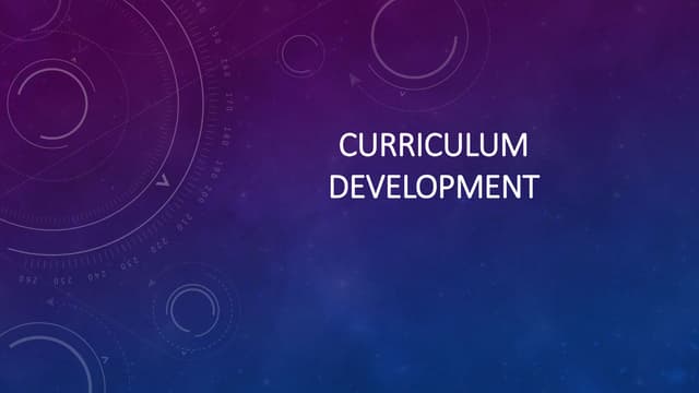 Foundations of curriculum development | PPTX