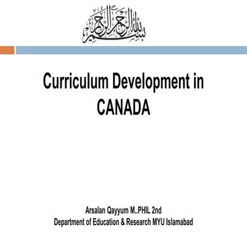 Curriculum Development And Organization In Canada.pptx