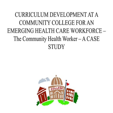 Community Health Worker Presentation | PPT
