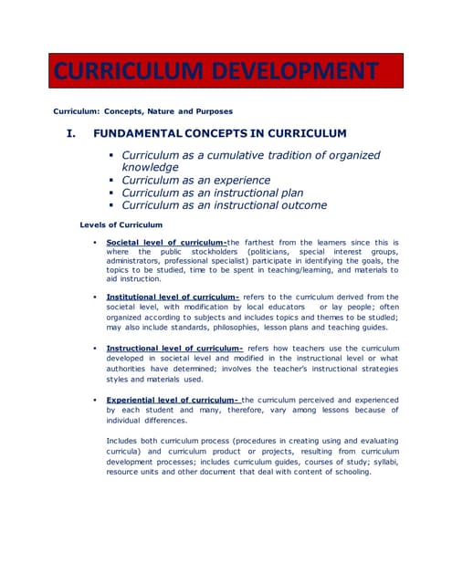 THEORIES OF CURRICULUM AND THEIR MAJOR STRUCTURE | PPTX | Education