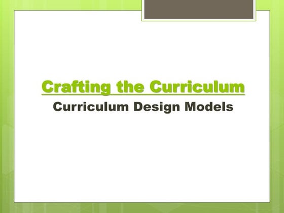 Chapter 3 Curriculum Design | PPTX | Primary Education | Education