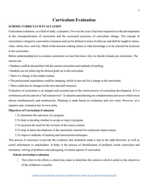 Cipp model for curriculum evaluation | PDF