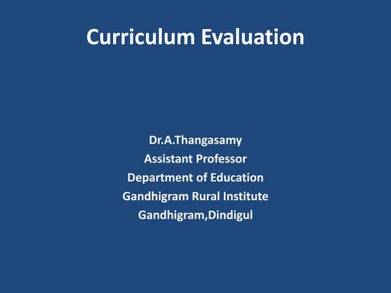 The curriculum framework | PPT