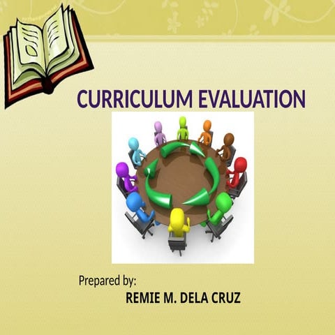 Curriculum Evaluation. powerpoint to show | PPT