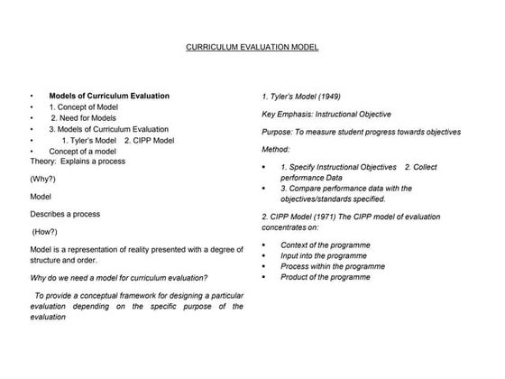 Stakes Model Of Curriculum Evaluation Ppt