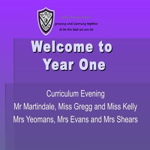 Year 1 meet the teacher | PPTX