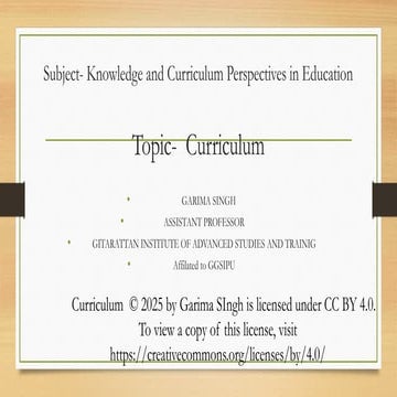 The teacher and the School Curriculum | PDF