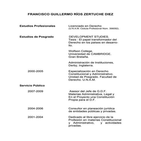 Curriculum @rioszertuche | DOCX