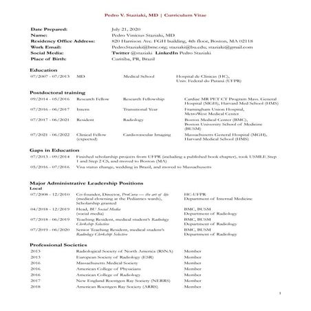 Curriculum Vitae | PDF