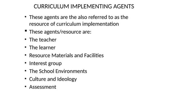 Role of teacher in curriculum implementation | PPTX