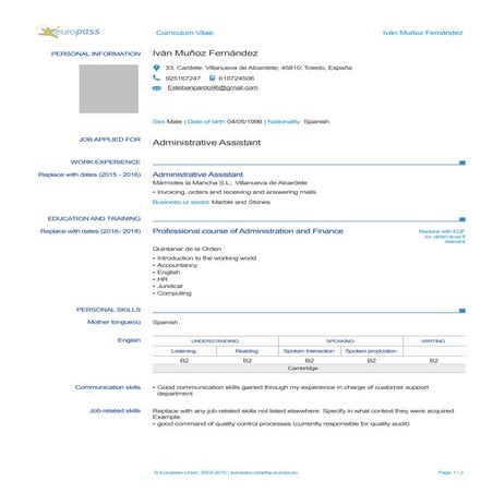 EVA cv ampliado | PDF