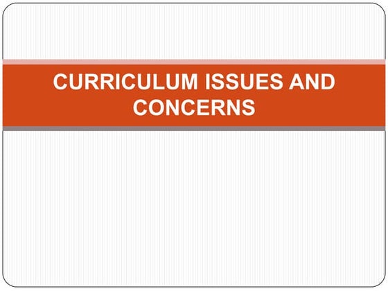 Current Issues in Curriculum Development in the Philippines | PDF